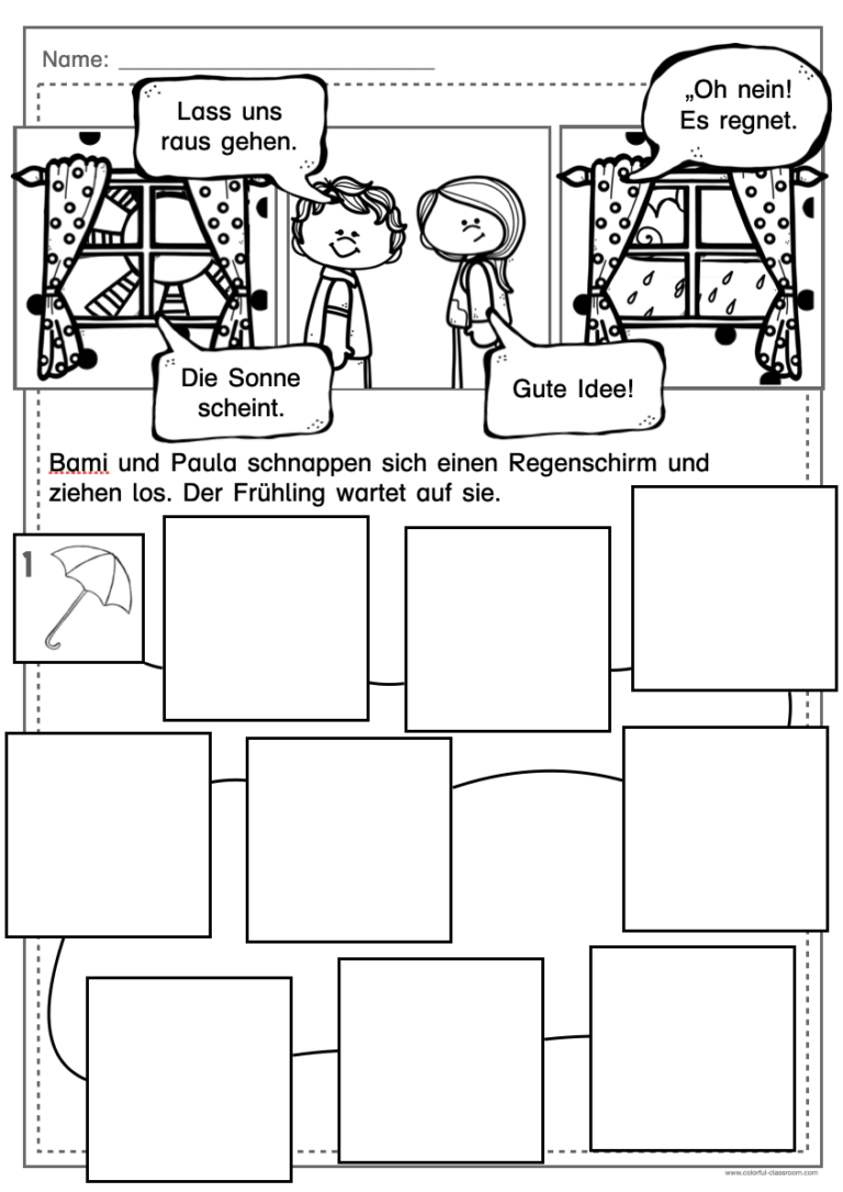 Lesespaziergang: Frühling - Colorful Classroom