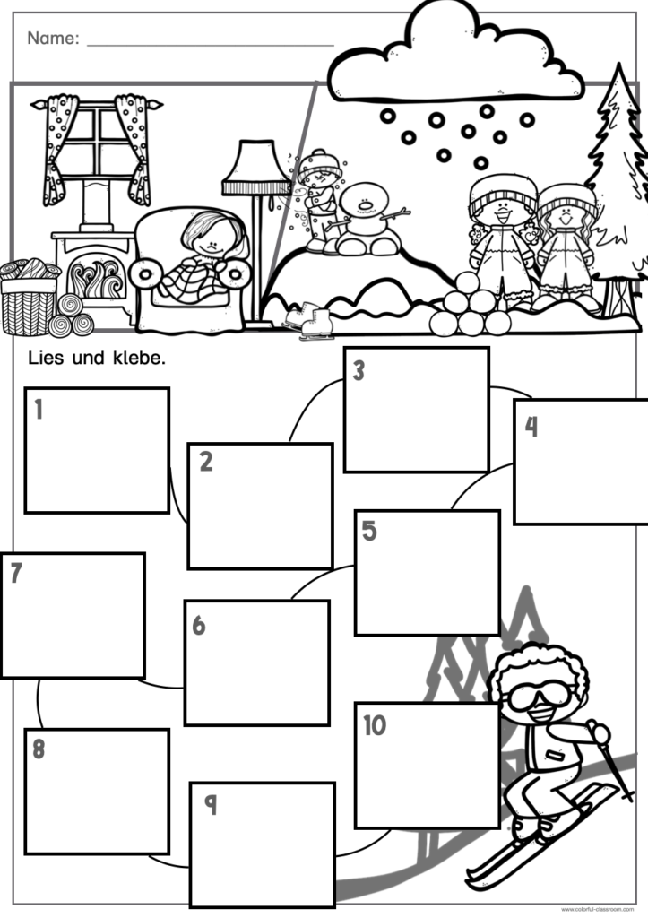 Lesespaziergang Winter - Colorful Classroom